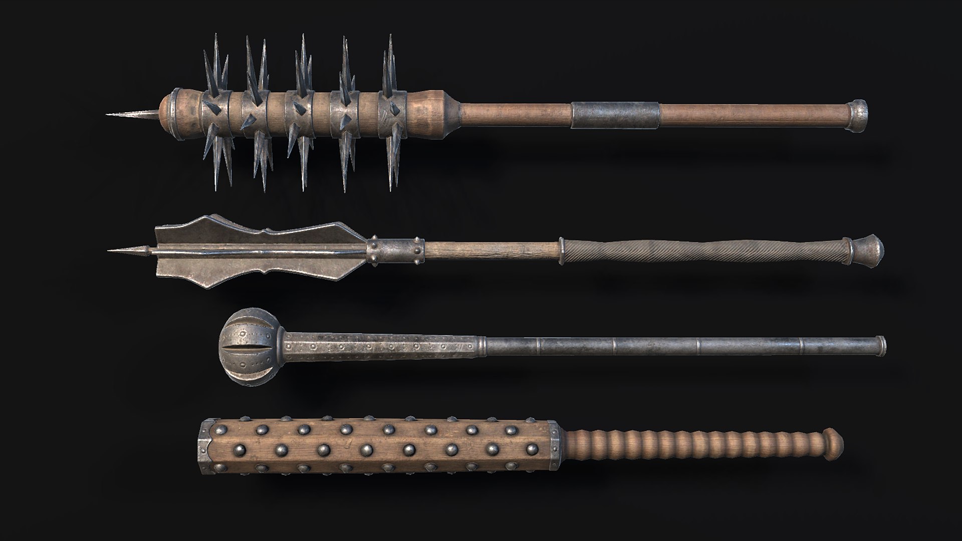 Medieval Weapon - Maces 3D Model - TurboSquid 2197471
