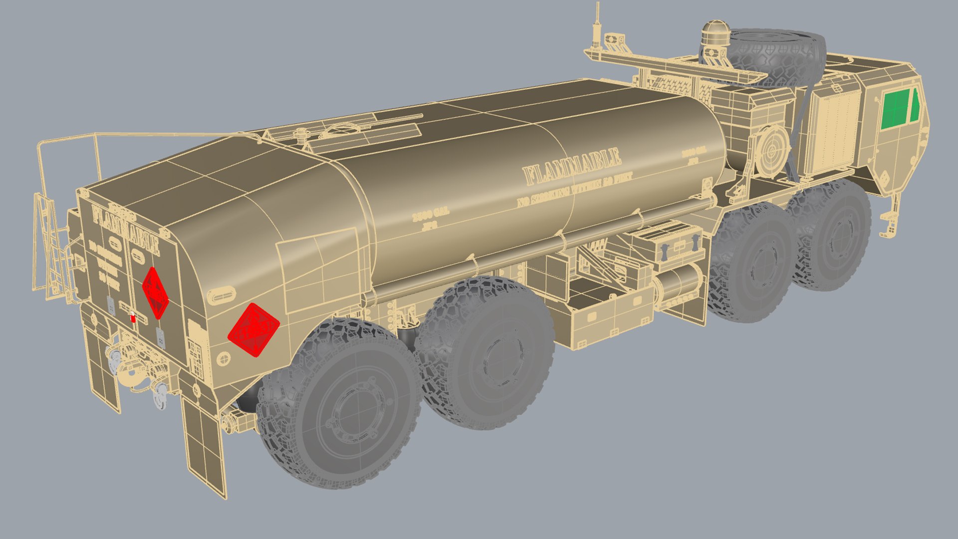3D Model HEMTT A4 Tanker Truck - TurboSquid 2346004