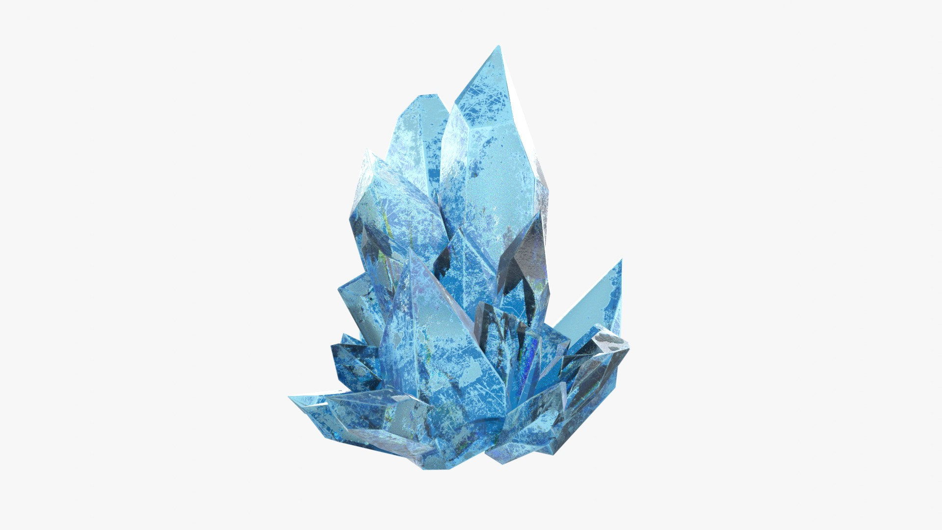 Blue Crystal Mineral 3D Model - TurboSquid 1746741