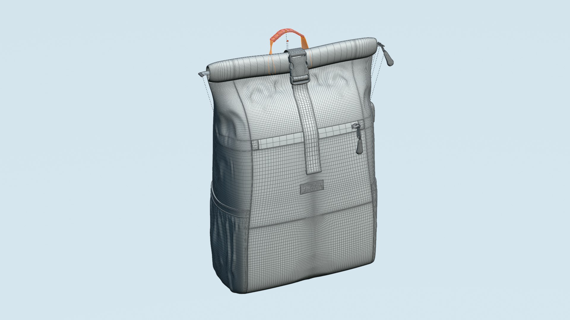 3D High-Quality 3D Roll Top Backpack Model Model - TurboSquid 2246575