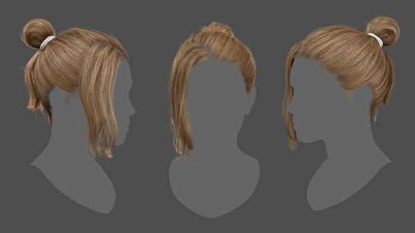 3D model realtime hair - TurboSquid 1382499