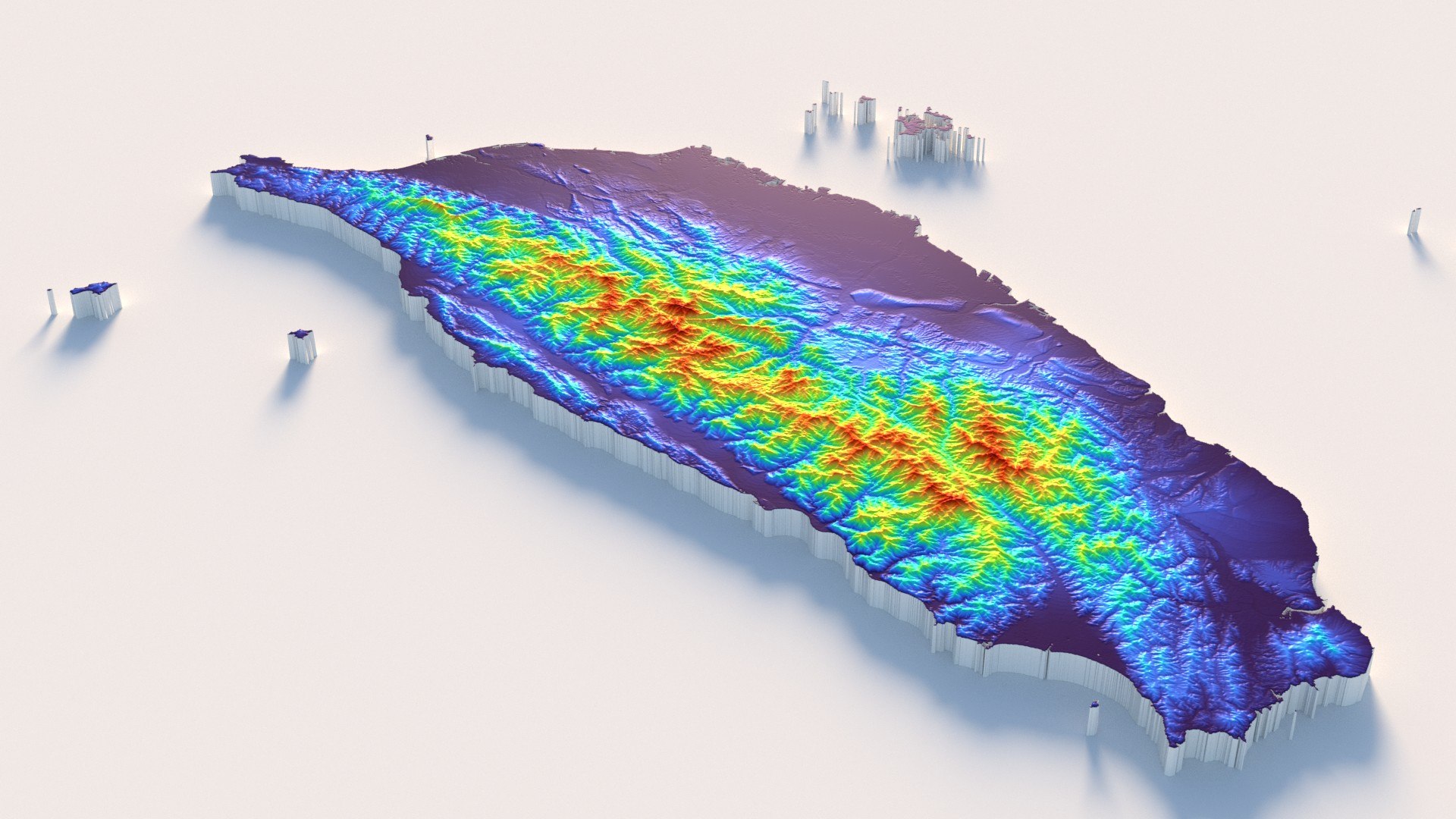 3D Model Taiwan Terrain Map - TurboSquid 2336782