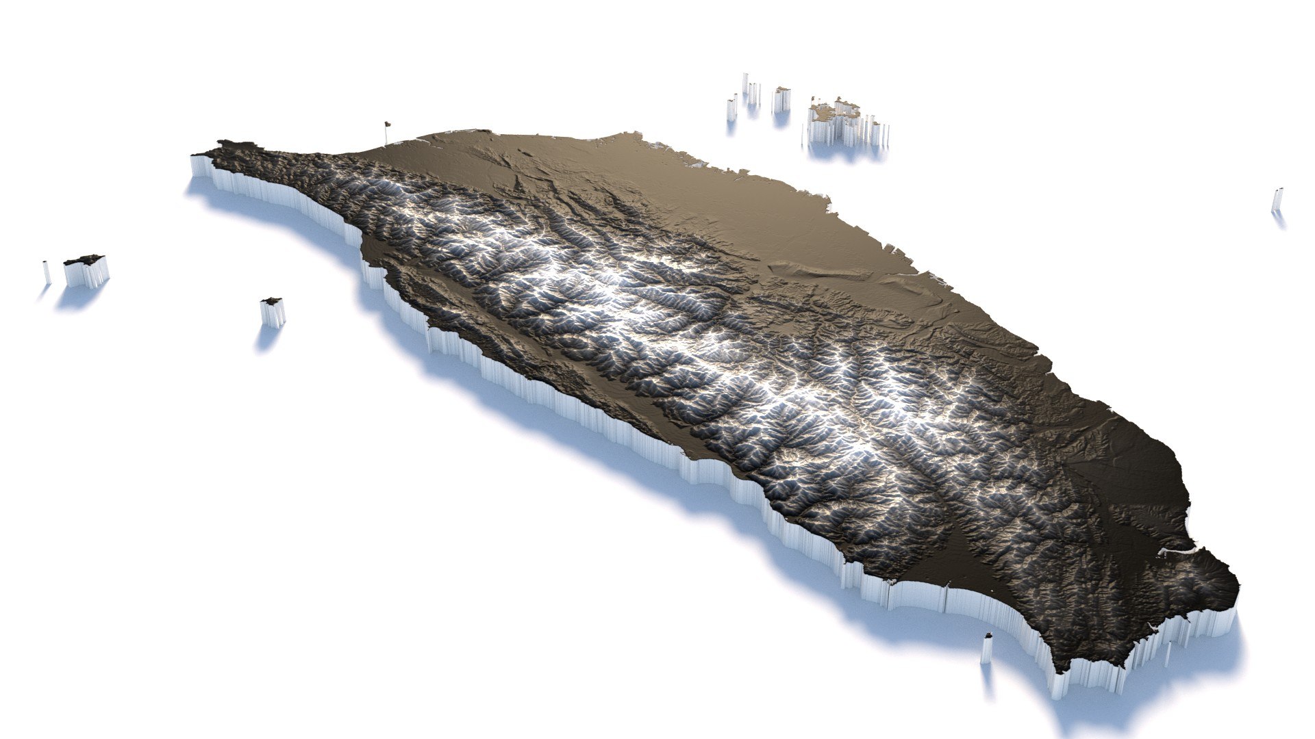 3D Model Taiwan Terrain Map - TurboSquid 2336782