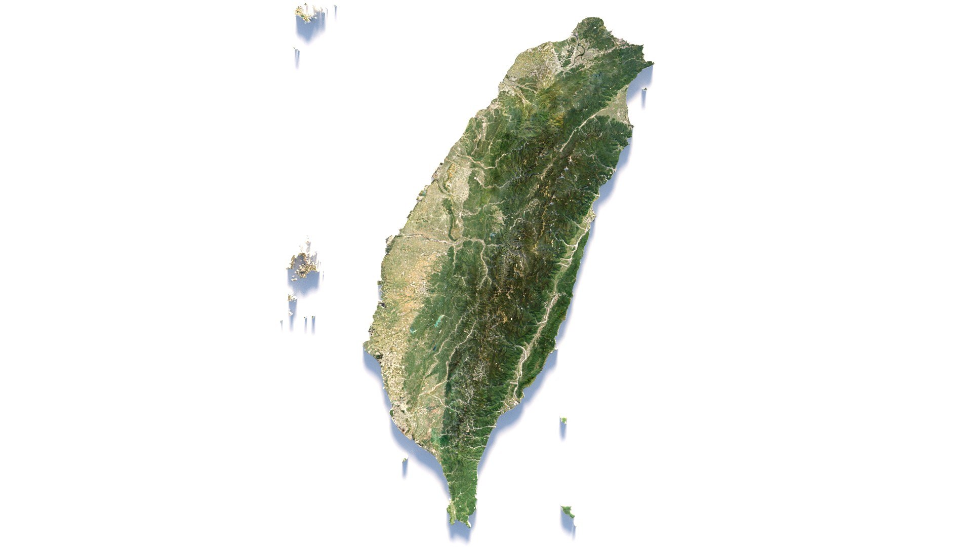 3D Model Taiwan Terrain Map - TurboSquid 2336782