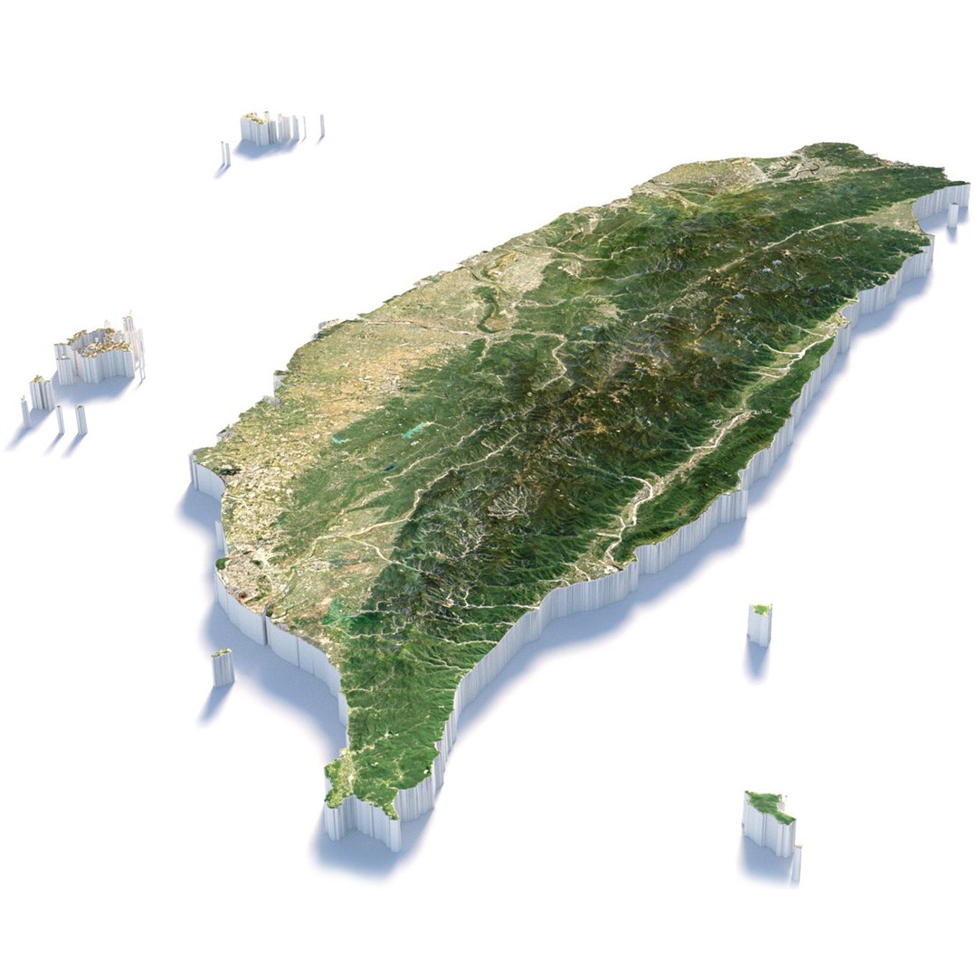 3D Model Taiwan Terrain Map - TurboSquid 2336782