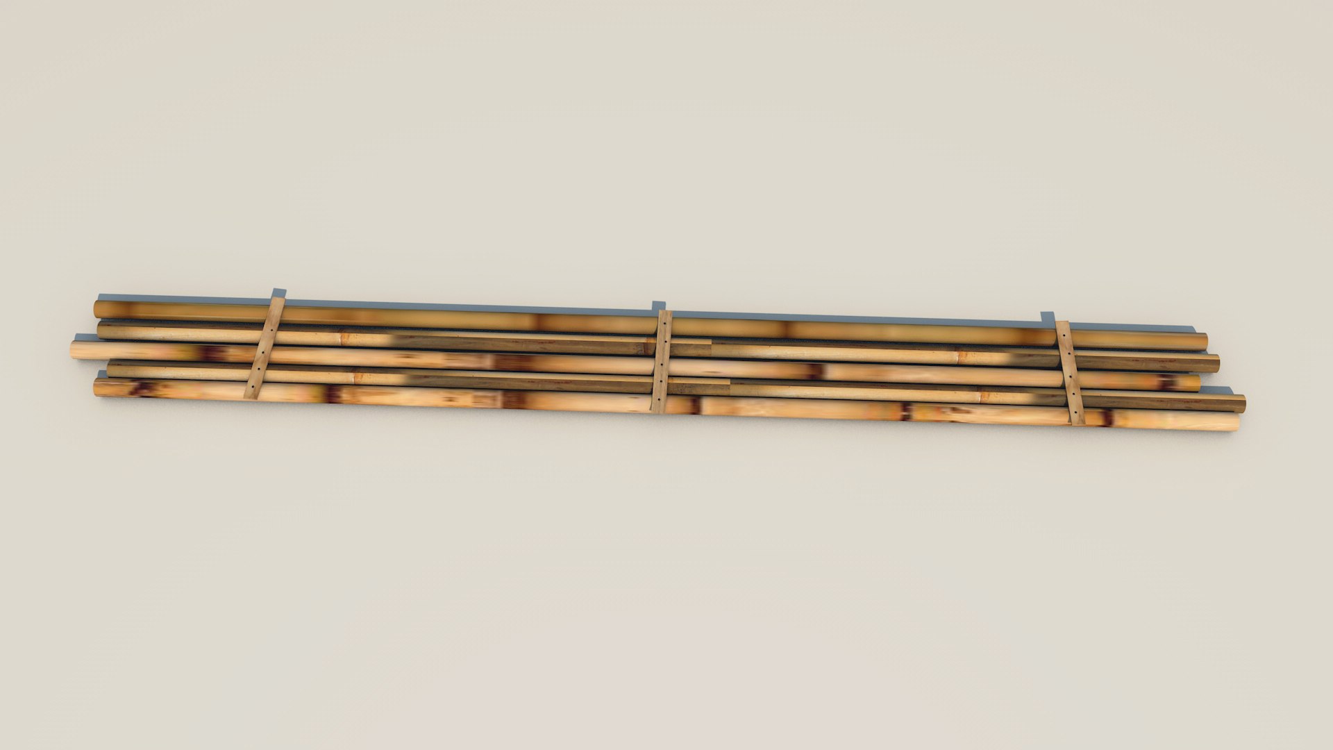 3D Model Bamboo Boat - TurboSquid 1784523