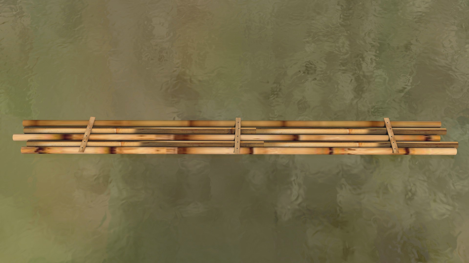 3D Model Bamboo Boat - TurboSquid 1784523