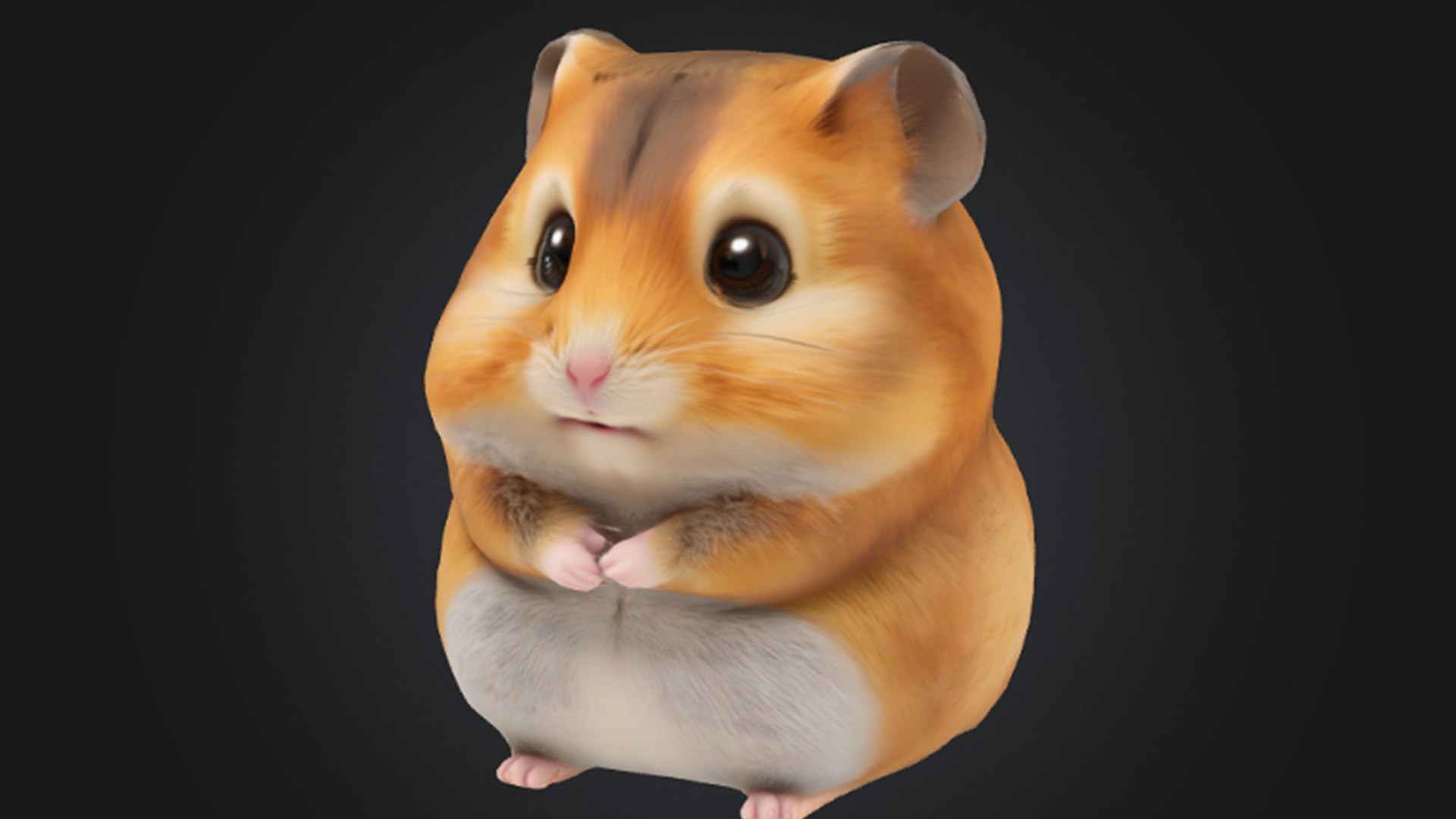 Cuddly Hamster Standing 3D Model For Printing Cute Animal Figure STL ...