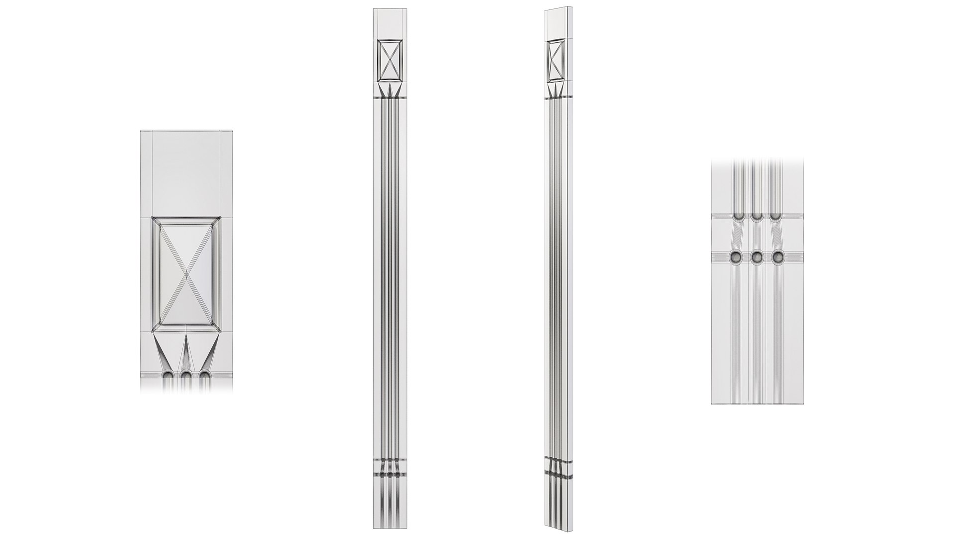 3D Classic Pilaster 03 Model - TurboSquid 2069089