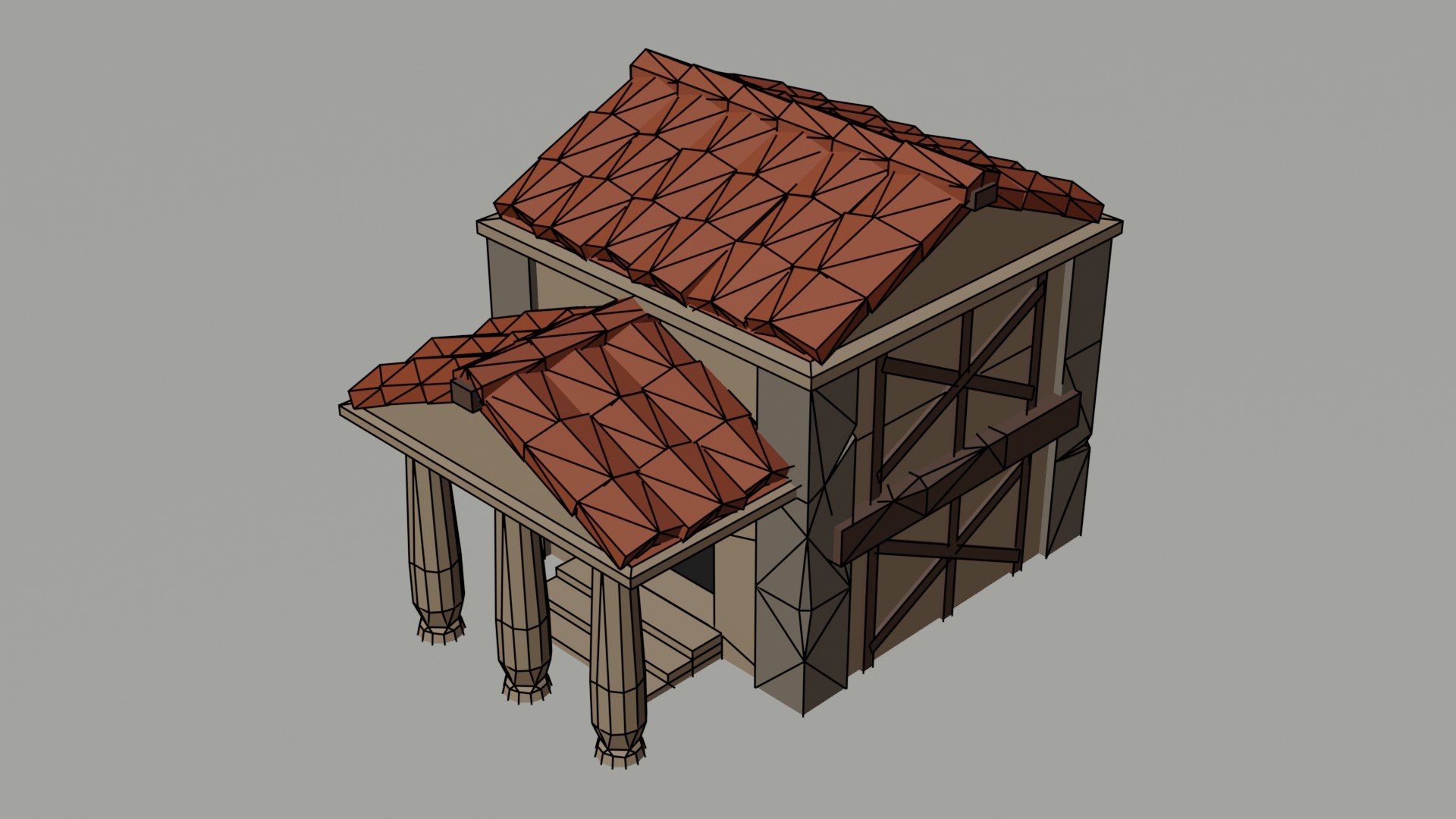 3D Low-poly cartoon ancient rome buildings kit model - TurboSquid 1880875