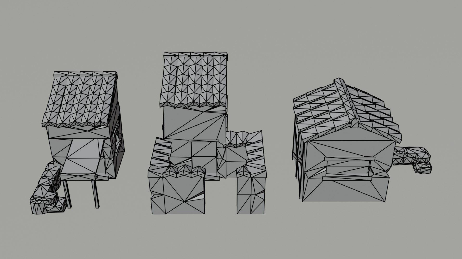 3D Low-poly Cartoon Ancient Rome Buildings Kit Model - TurboSquid 1880875