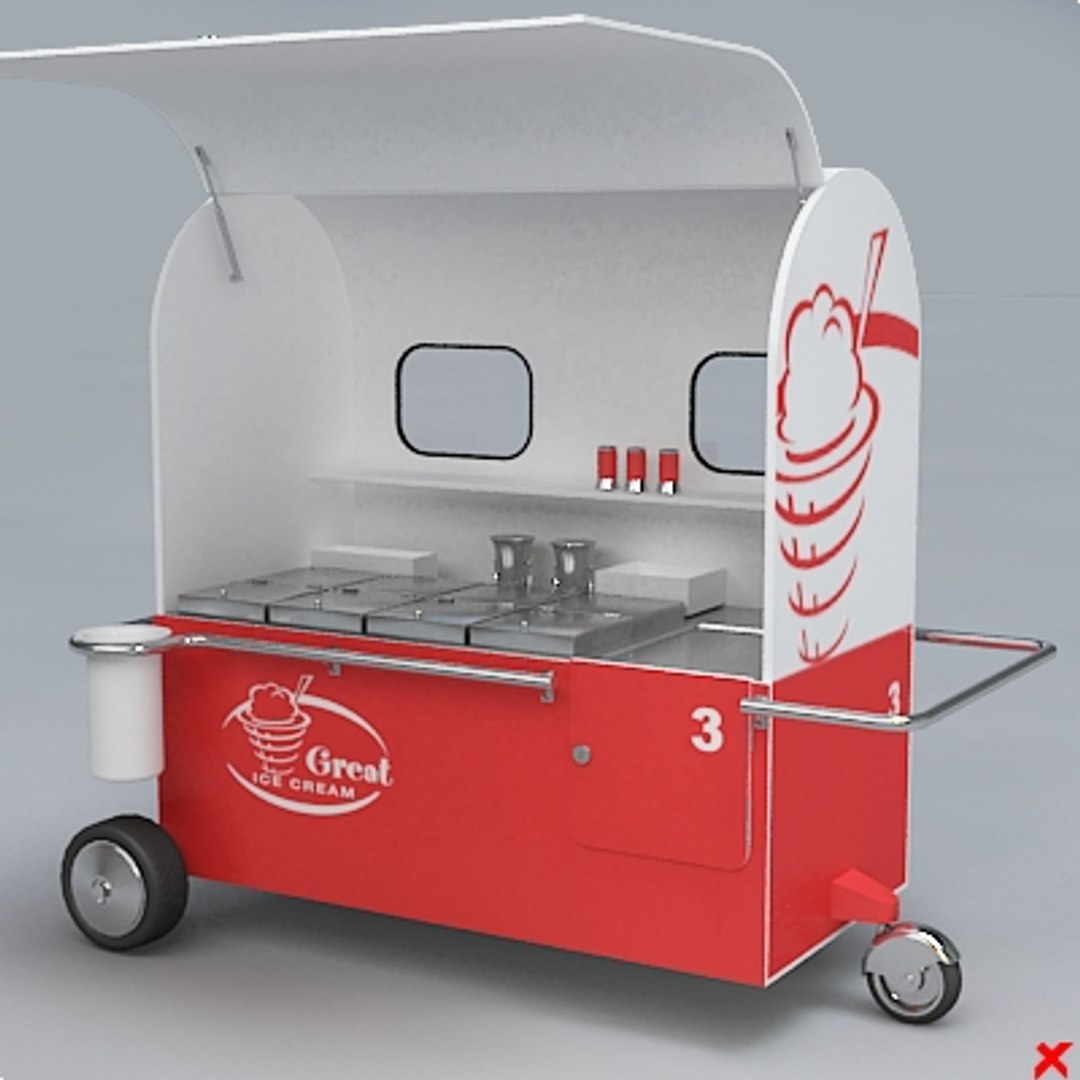 3d Model Ice Cream Cart