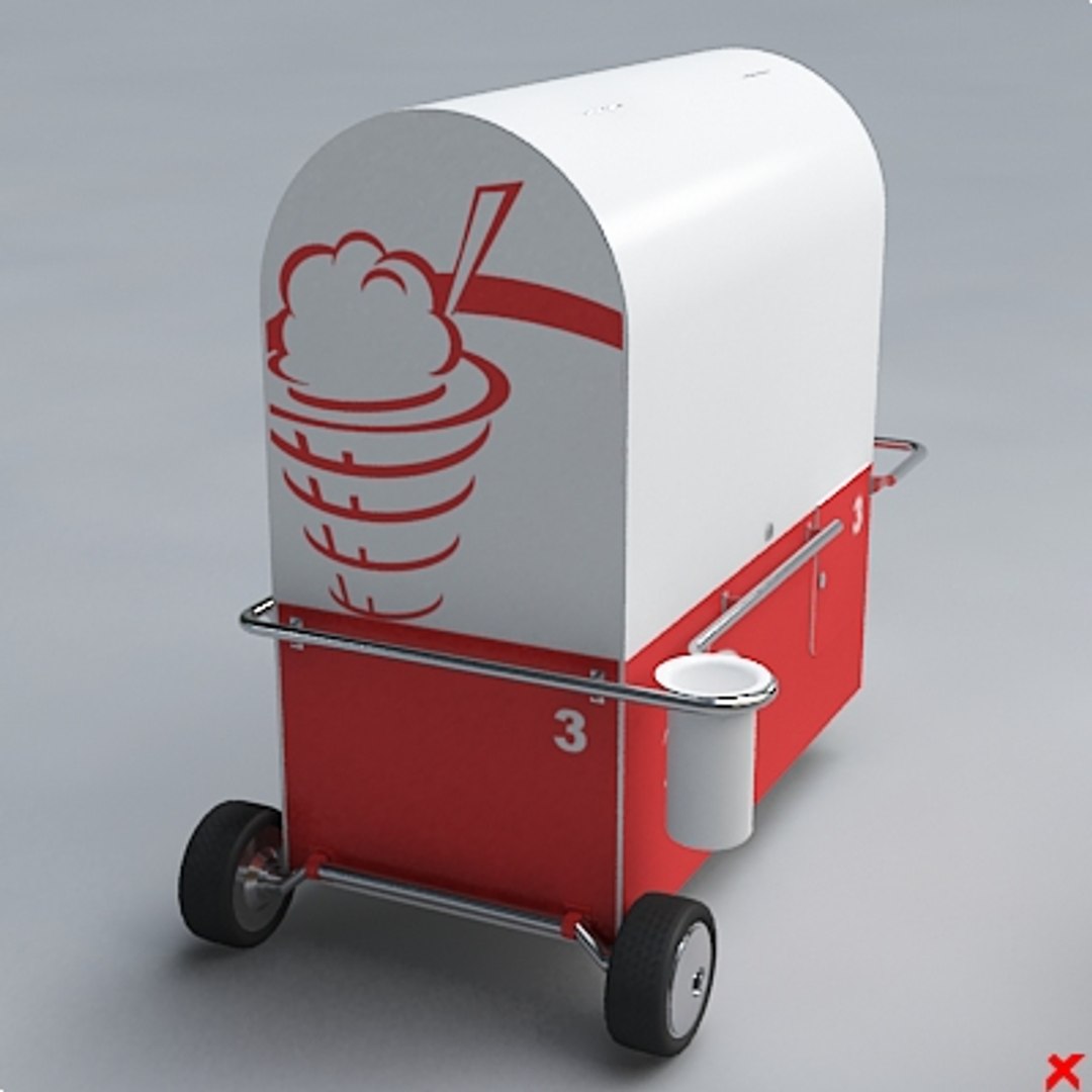 3d Model Ice Cream Cart
