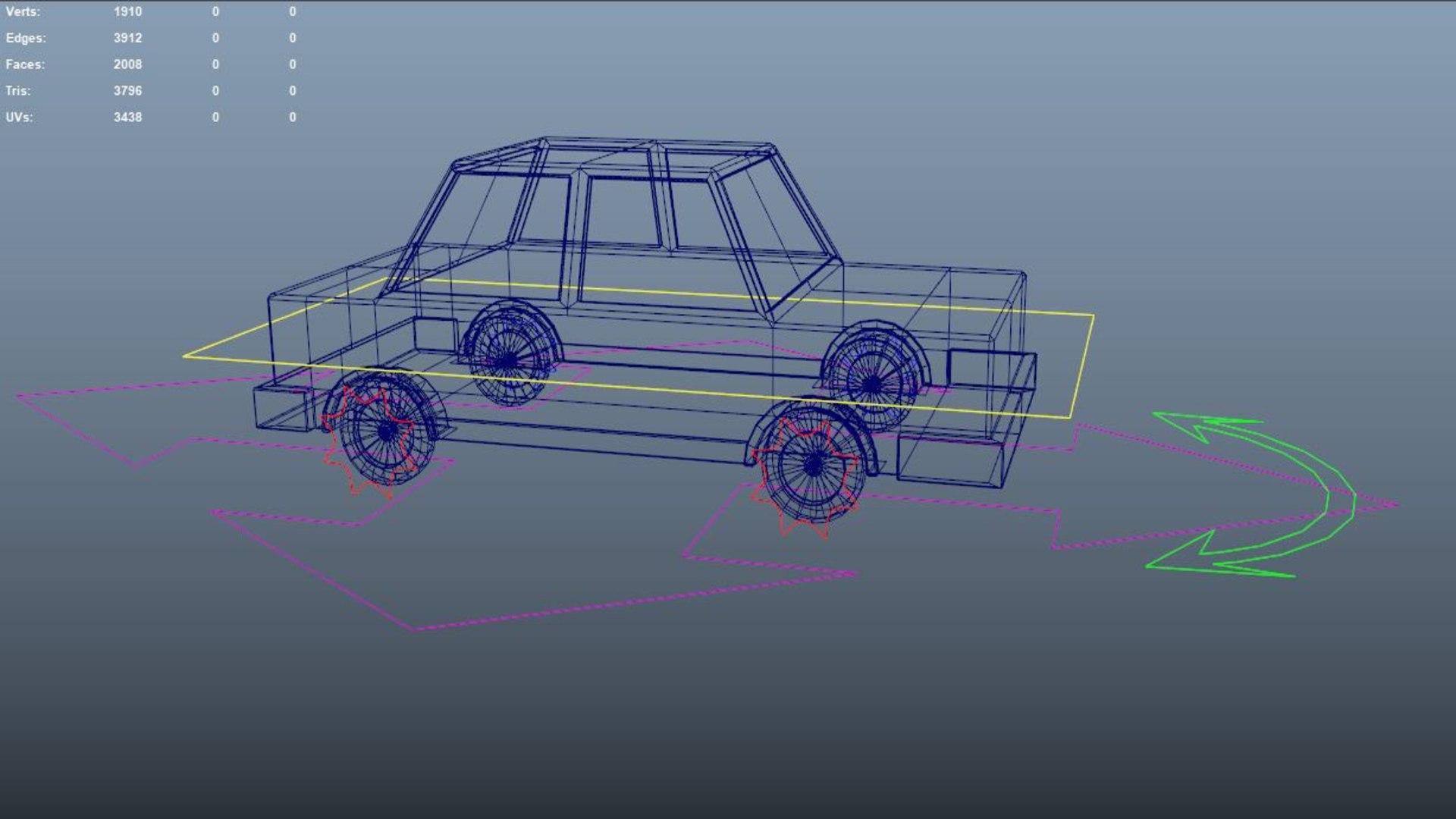 3D Low-poly Car 3d Model - Cartoon Car Low-poly - Rigged Car Model Low ...