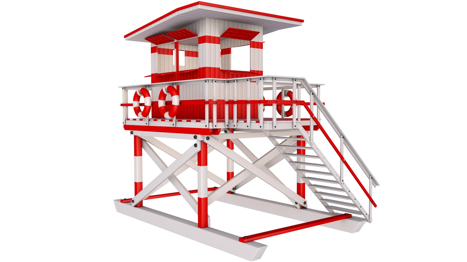 Beach Lifeguard Tower 3D Model - TurboSquid 1766708