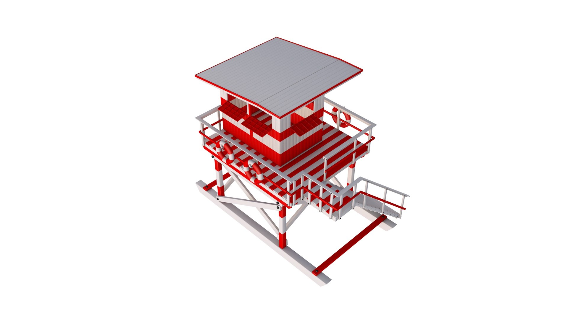 Beach Lifeguard Tower 3D Model - TurboSquid 1766708