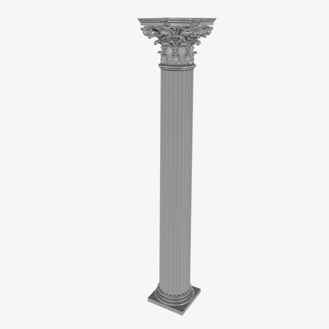 3D Model Corinthian Column - TurboSquid 1451726