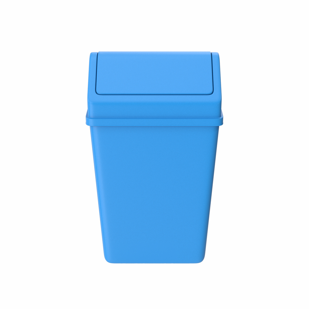 3D Blue Trash Can Model - TurboSquid 2170970