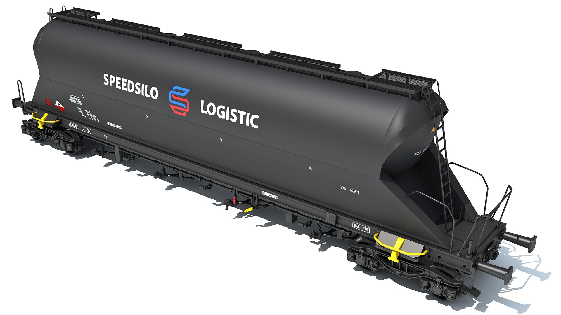 3D Model Railroad Silo Tank Train Car - TurboSquid 1534045