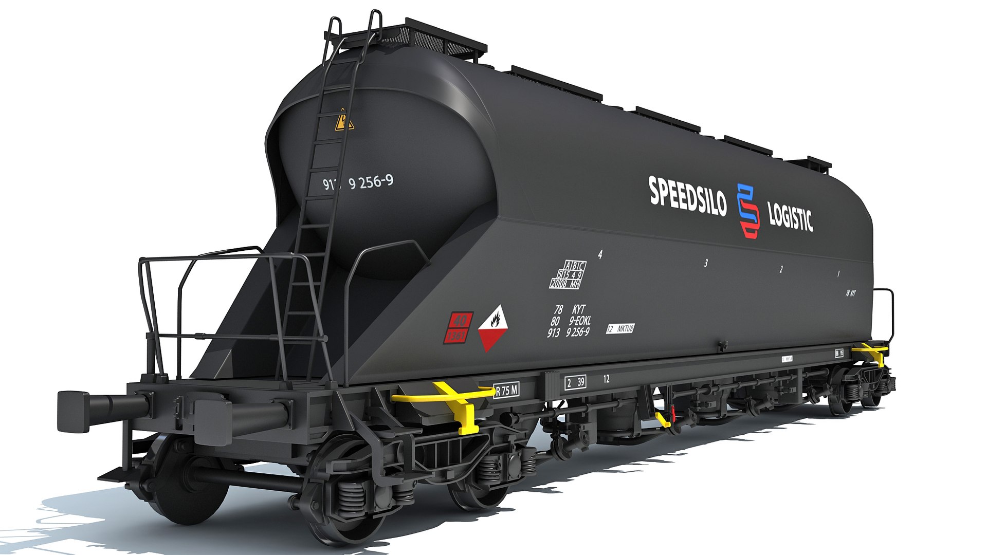 3D Model Railroad Silo Tank Train Car - TurboSquid 1534045