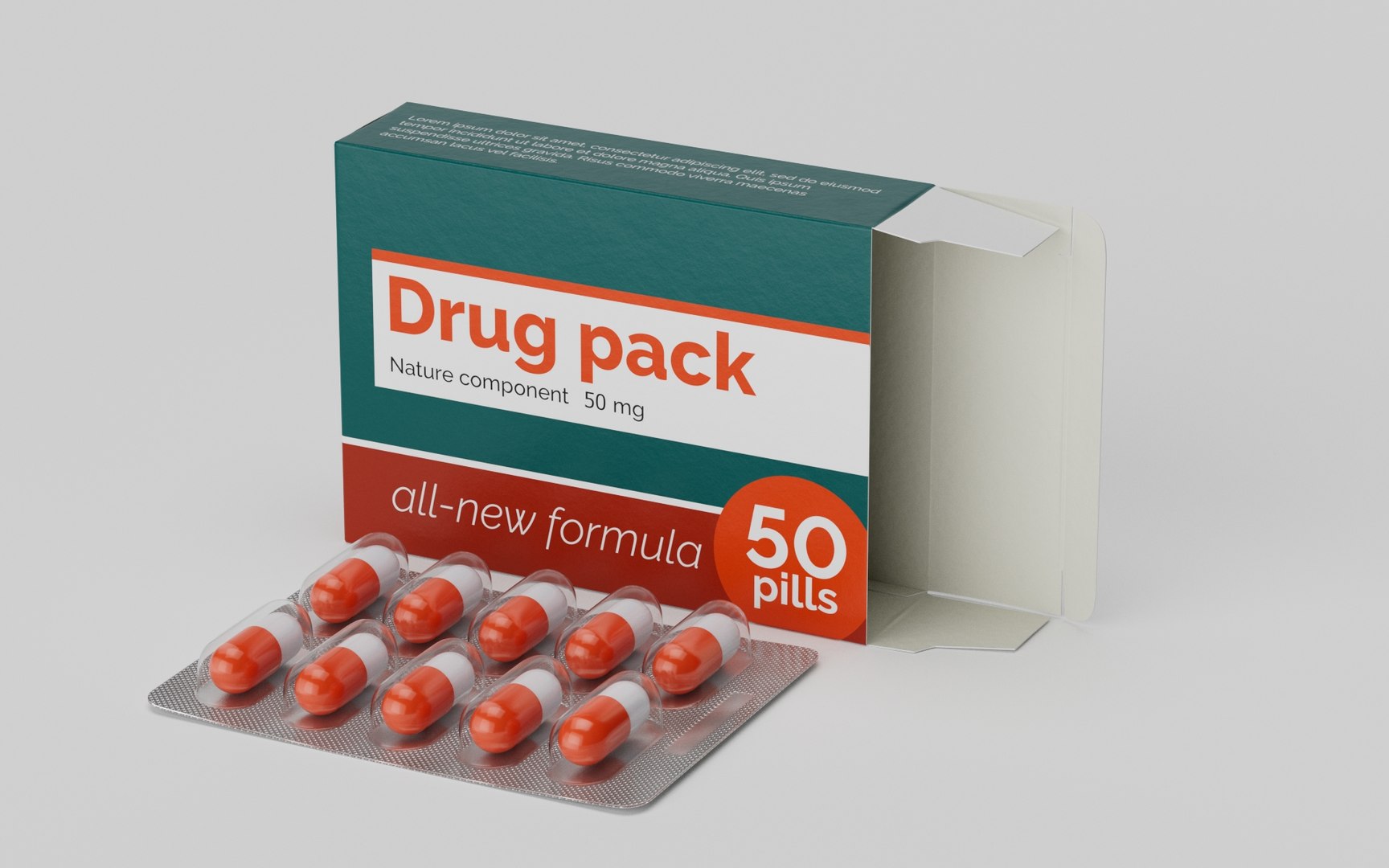 Drug Pack With Blister PBR 3D model - TurboSquid 1930877