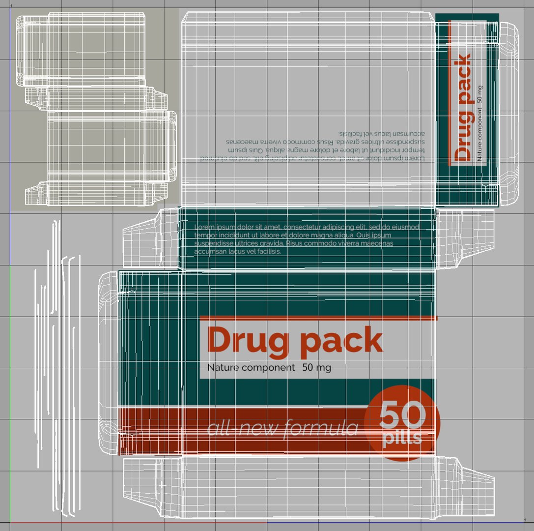 Drug Pack With Blister PBR 3D model - TurboSquid 1930877
