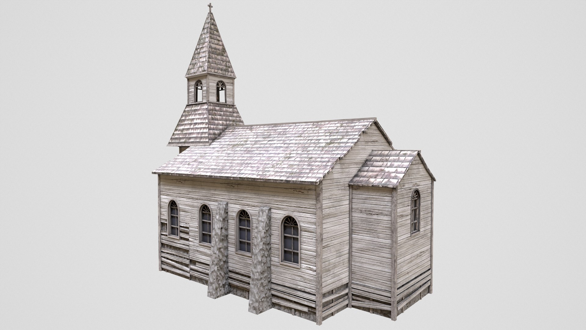 3D Old Wooden Church - TurboSquid 1881508
