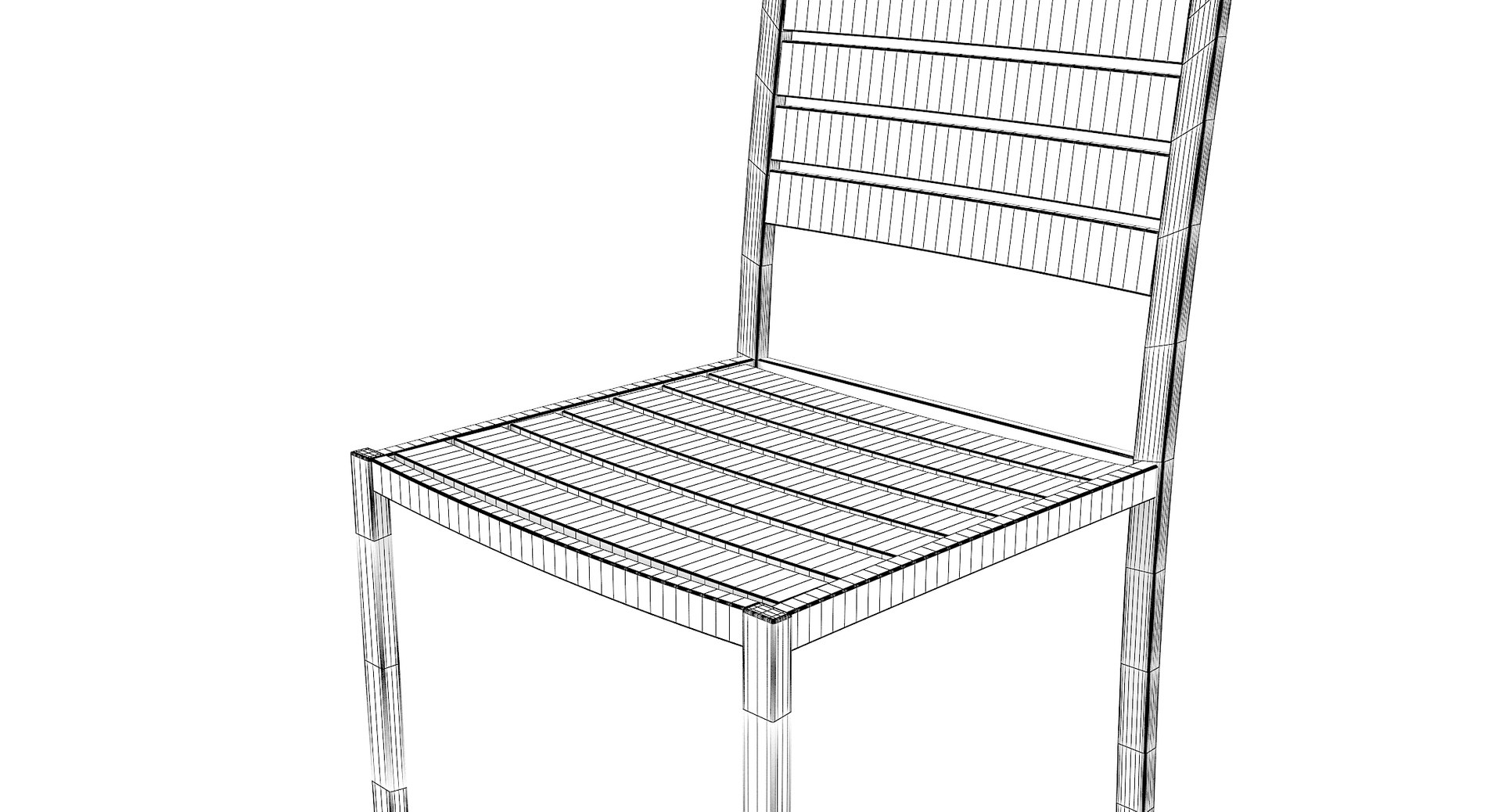 3d Steel Outdoor Cafe Chair Model