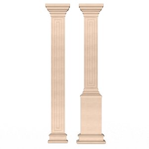 Round and rectangular corinth columns 3D model - TurboSquid 1855967