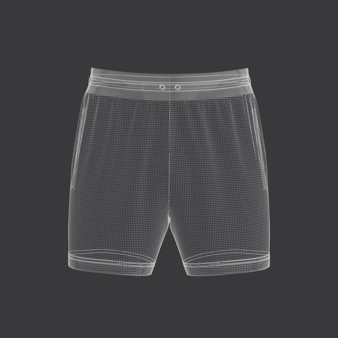 Knit Ribbed Shorts 3D Model - TurboSquid 1980358
