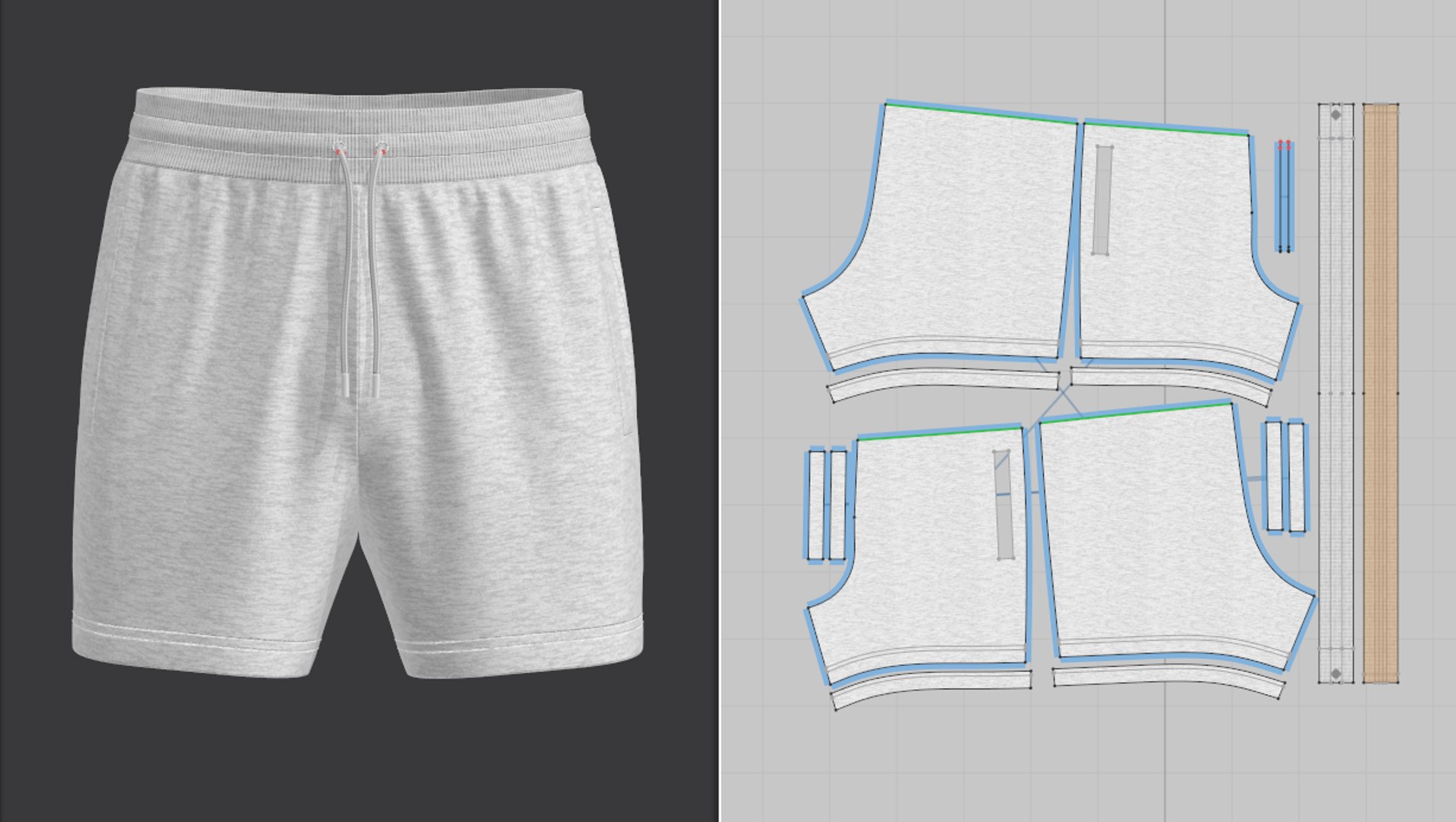 Knit Ribbed Shorts 3D Model - TurboSquid 1980358
