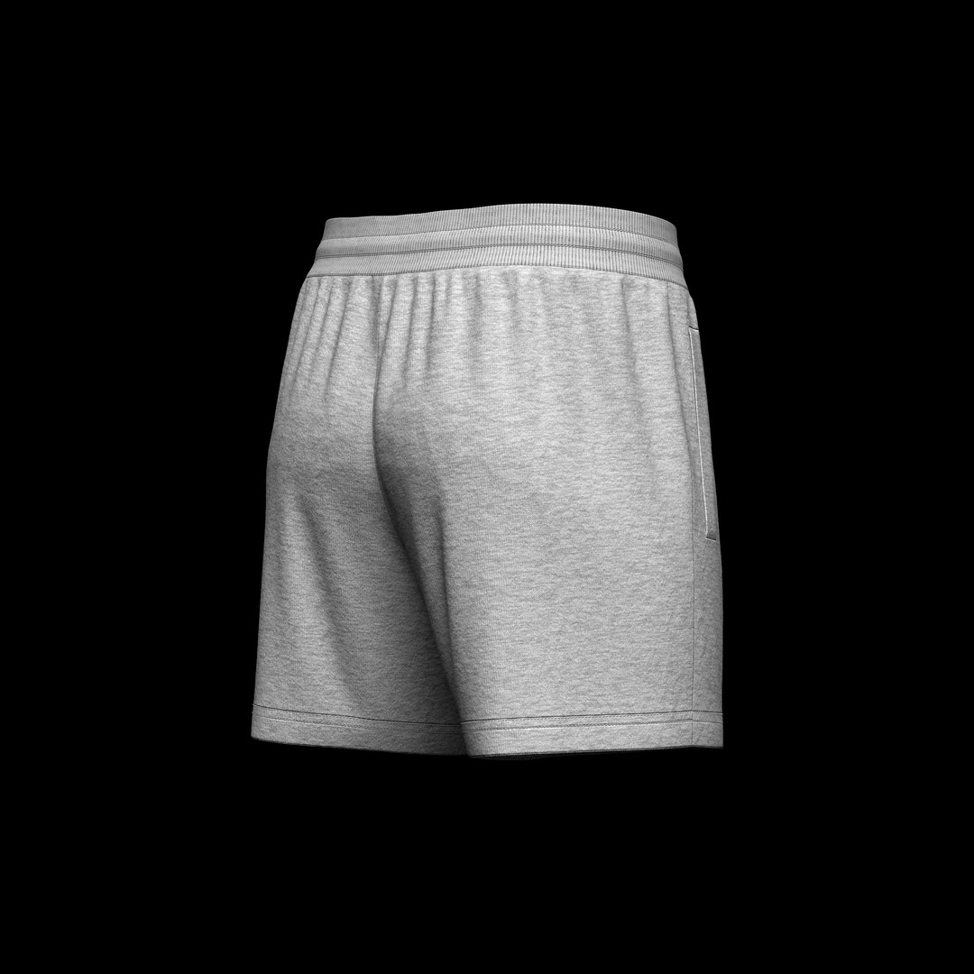 Knit Ribbed Shorts 3D Model - TurboSquid 1980358