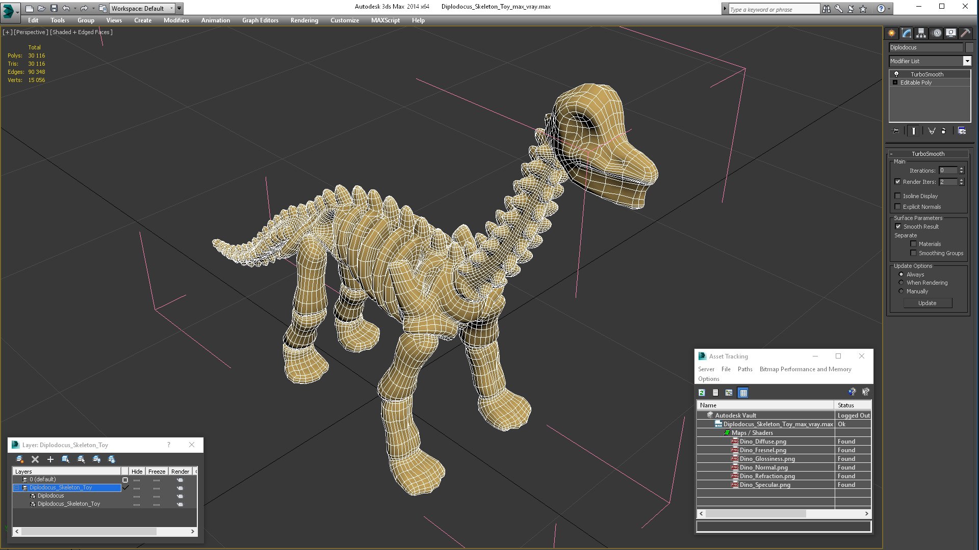3D Diplodocus Skeleton Toy - TurboSquid 2177363