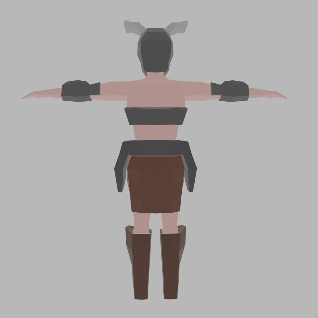 Low Poly Warrior Rigged 2 3D Model - TurboSquid 2169175