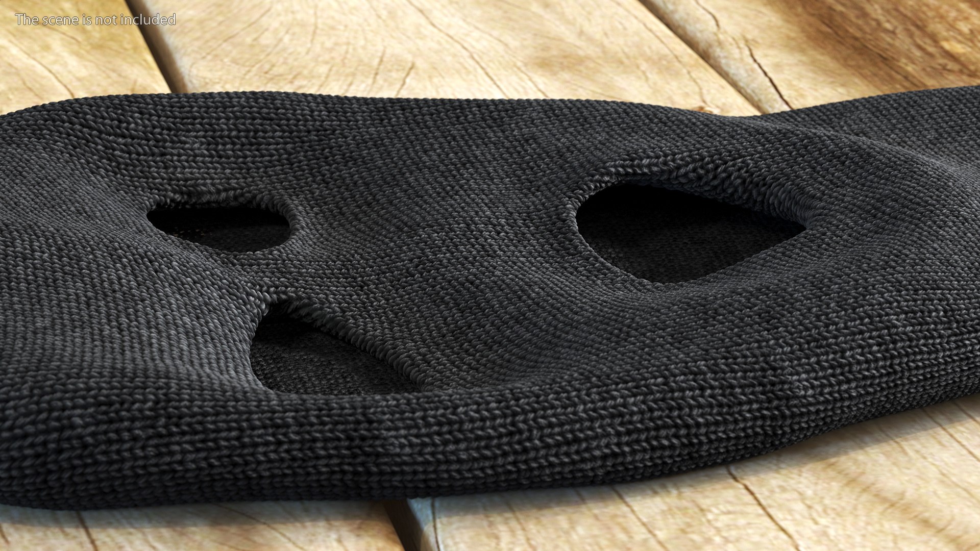 3D Thief Hat Balaclava Laying Black - TurboSquid 1808639