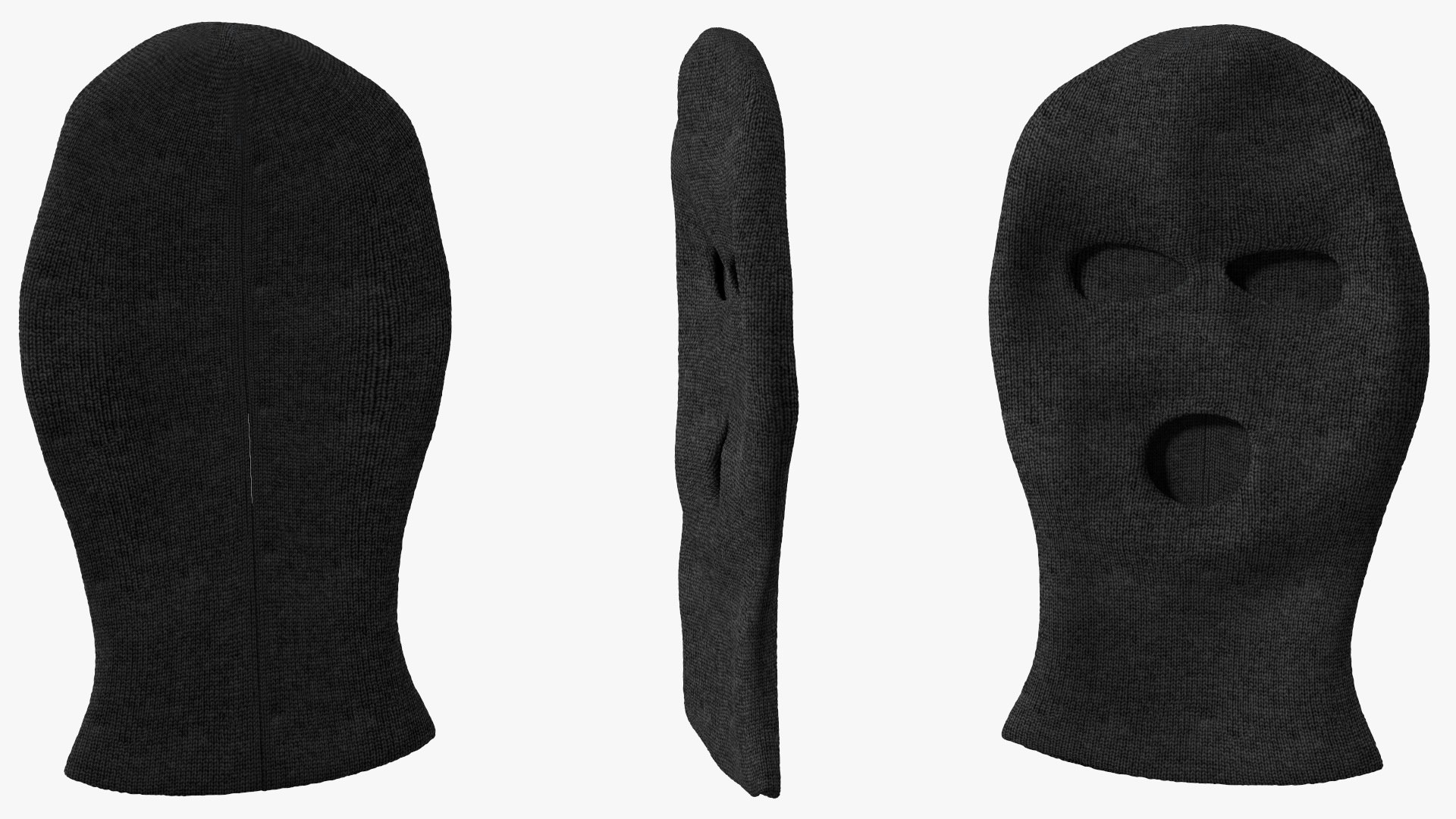 3D Thief Hat Balaclava Laying Black - TurboSquid 1808639