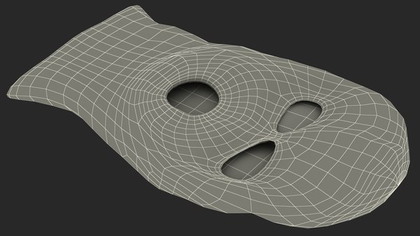 3D Thief Hat Balaclava Laying Black - TurboSquid 1808639