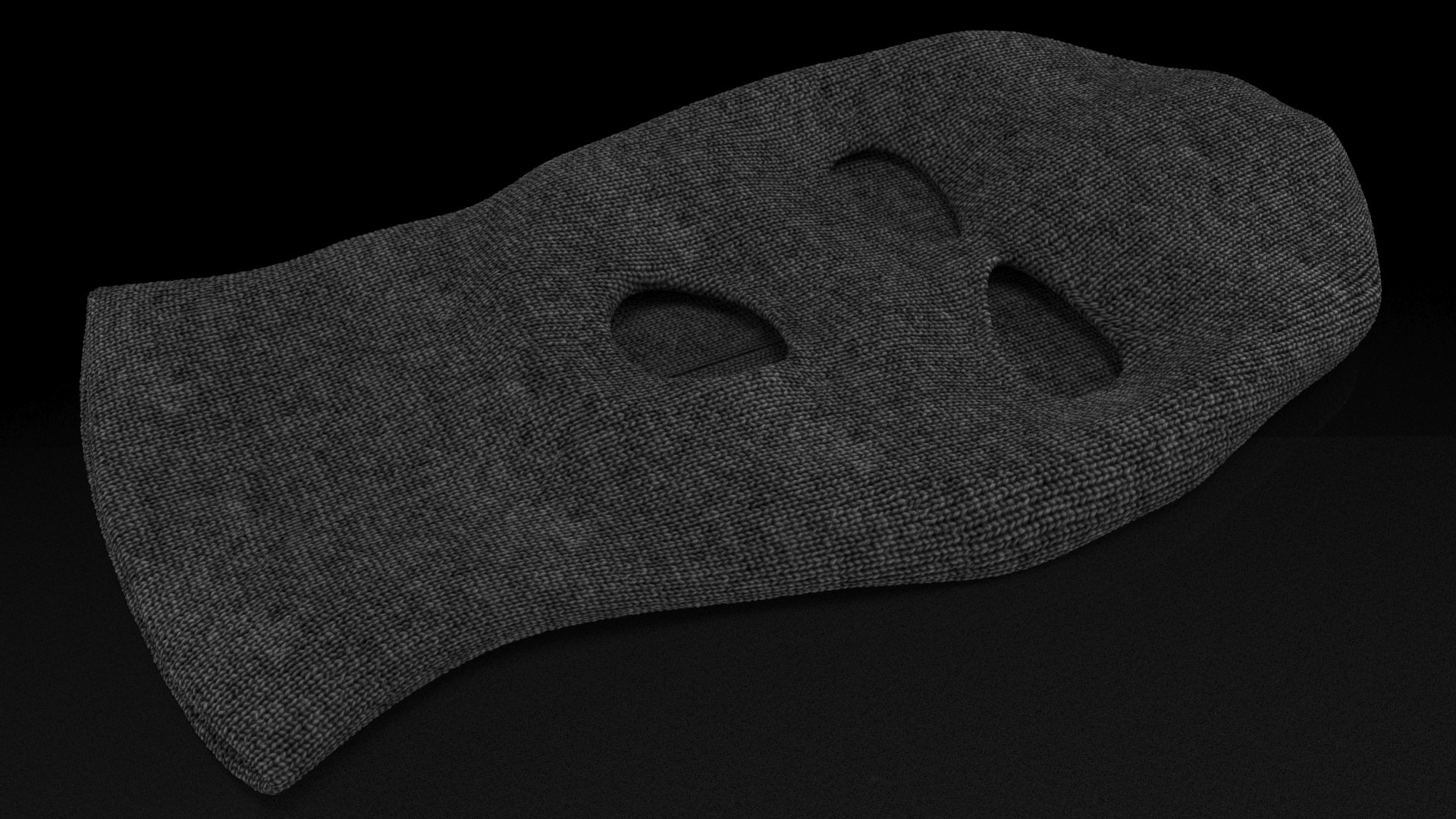 3D Thief Hat Balaclava Laying Black - TurboSquid 1808639