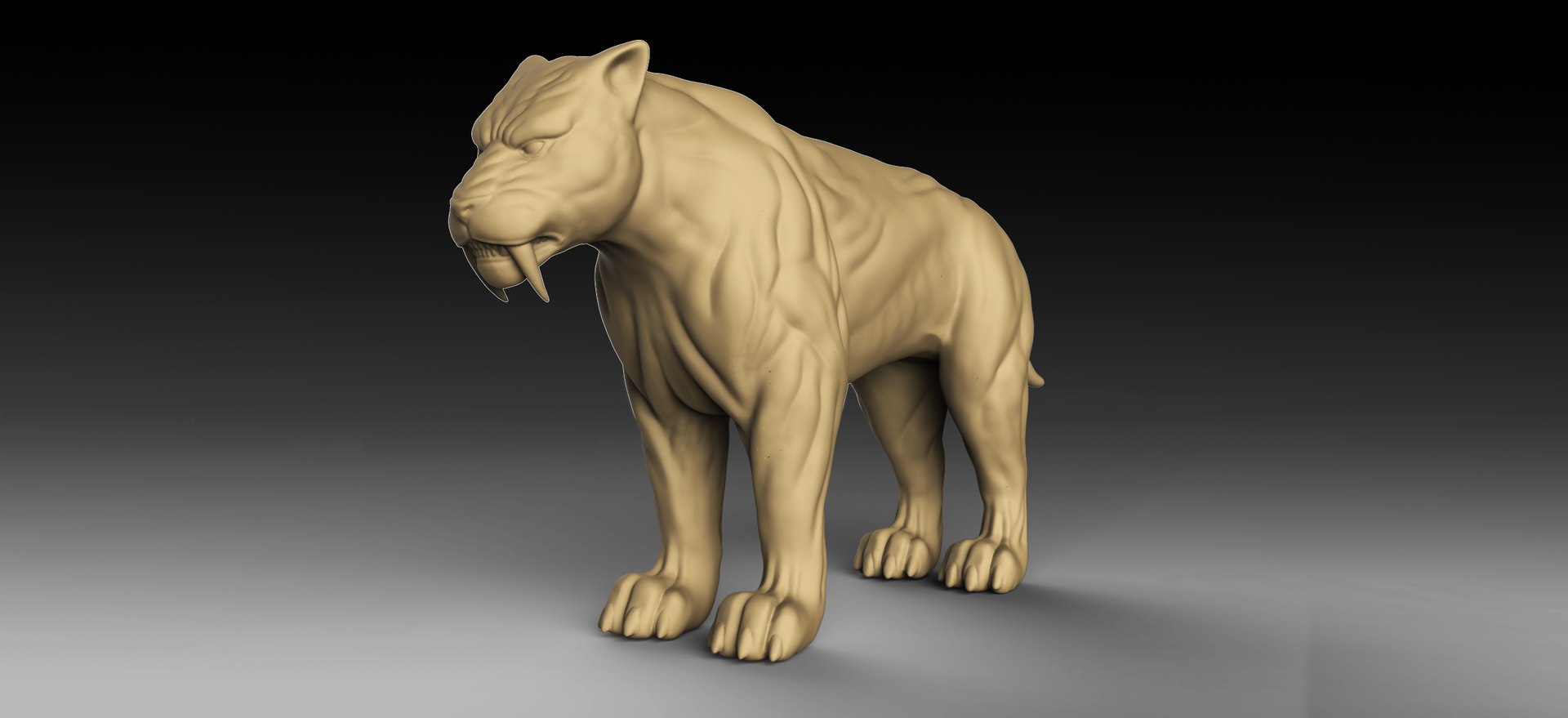 3D Sabertooth Print Modelling - TurboSquid 1515543