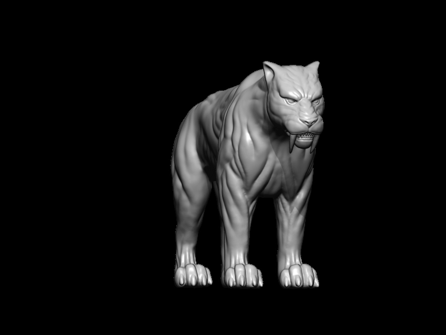 3D Sabertooth Print Modelling - TurboSquid 1515543