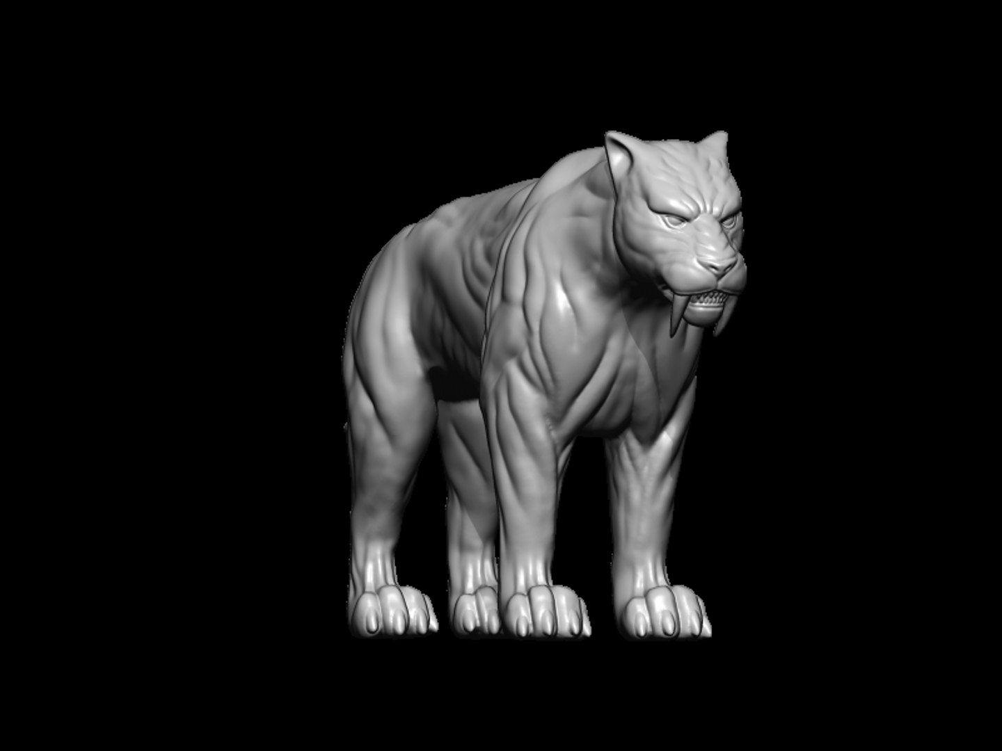 3D Sabertooth Print Modelling - TurboSquid 1515543