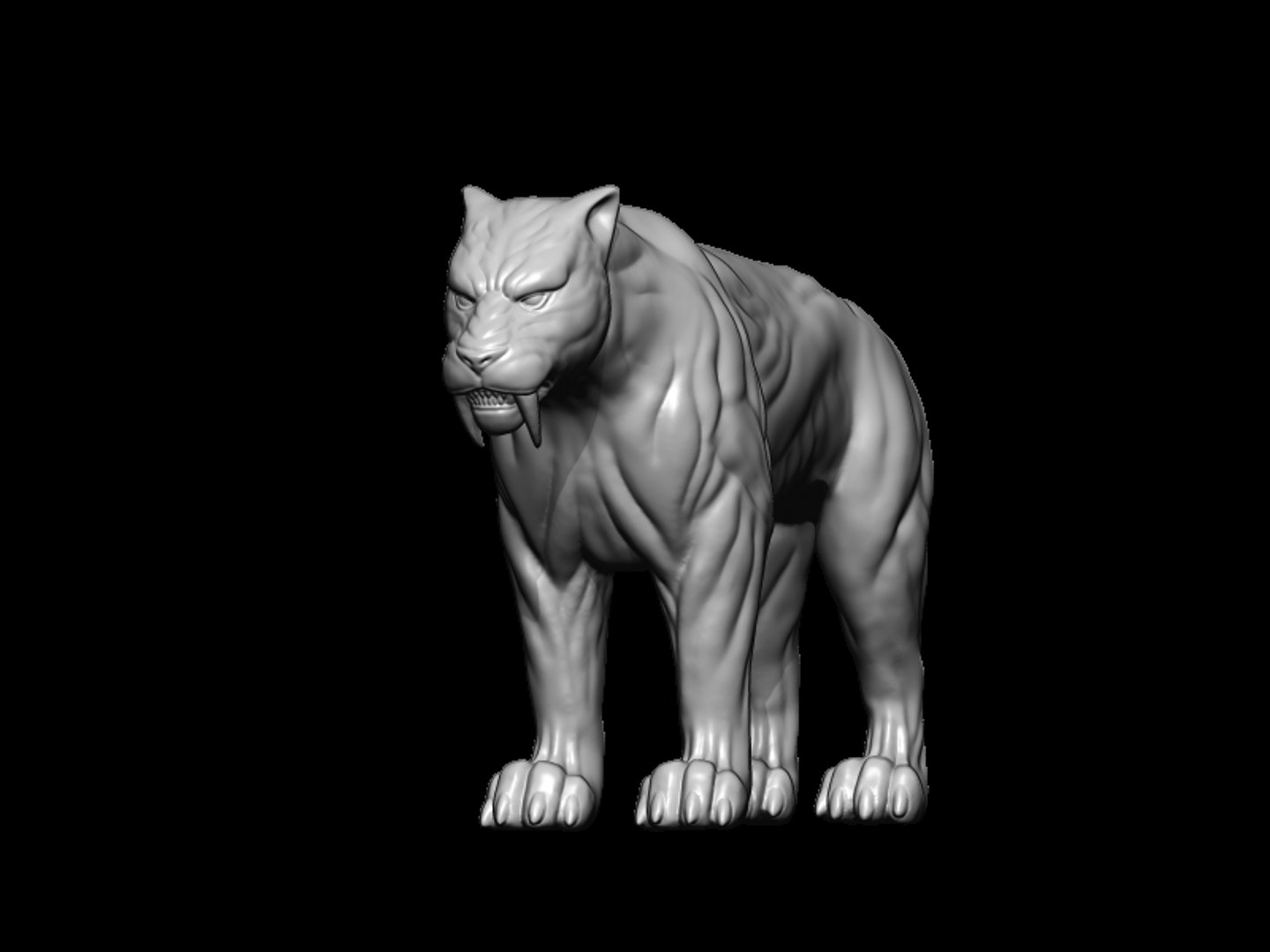 3D Sabertooth Print Modelling - TurboSquid 1515543