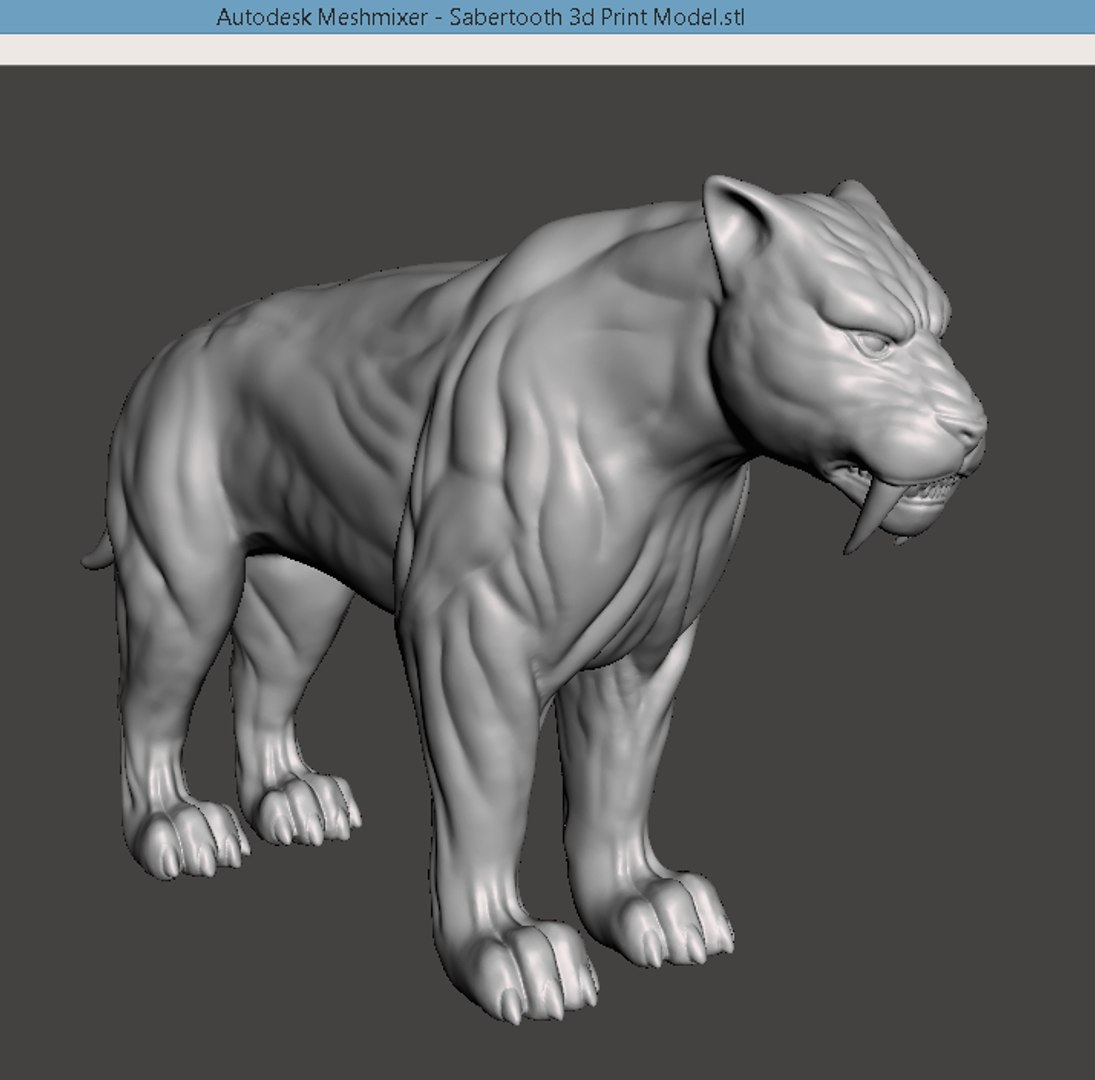 3D Sabertooth Print Modelling - TurboSquid 1515543