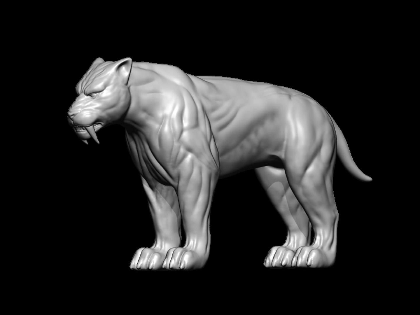 3D Sabertooth Print Modelling - TurboSquid 1515543
