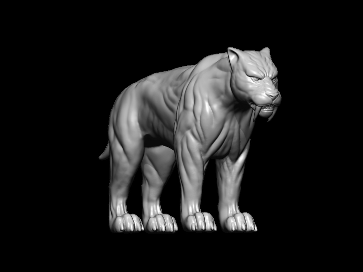 3D Sabertooth Print Modelling - TurboSquid 1515543