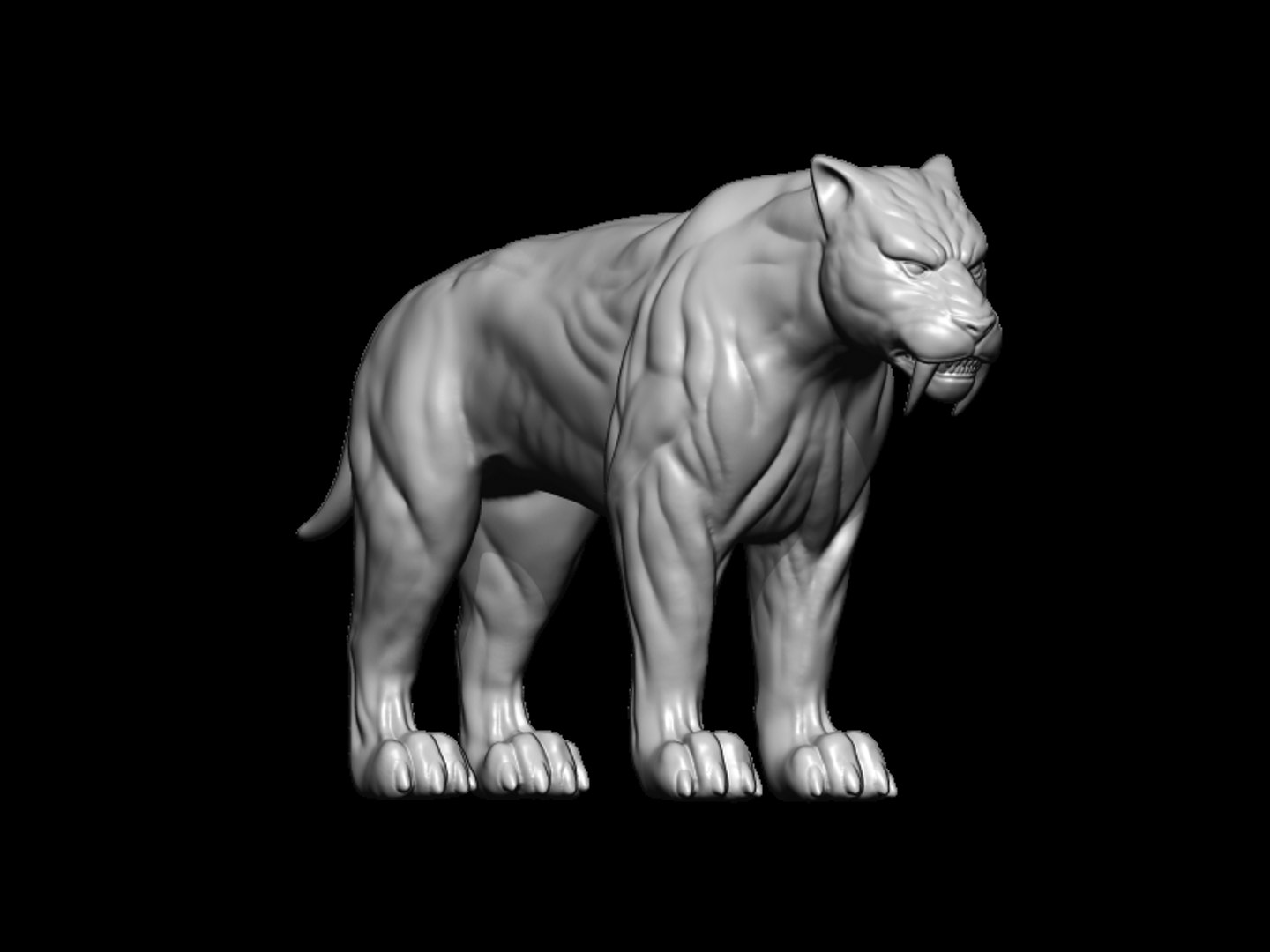 3D Sabertooth Print Modelling - TurboSquid 1515543