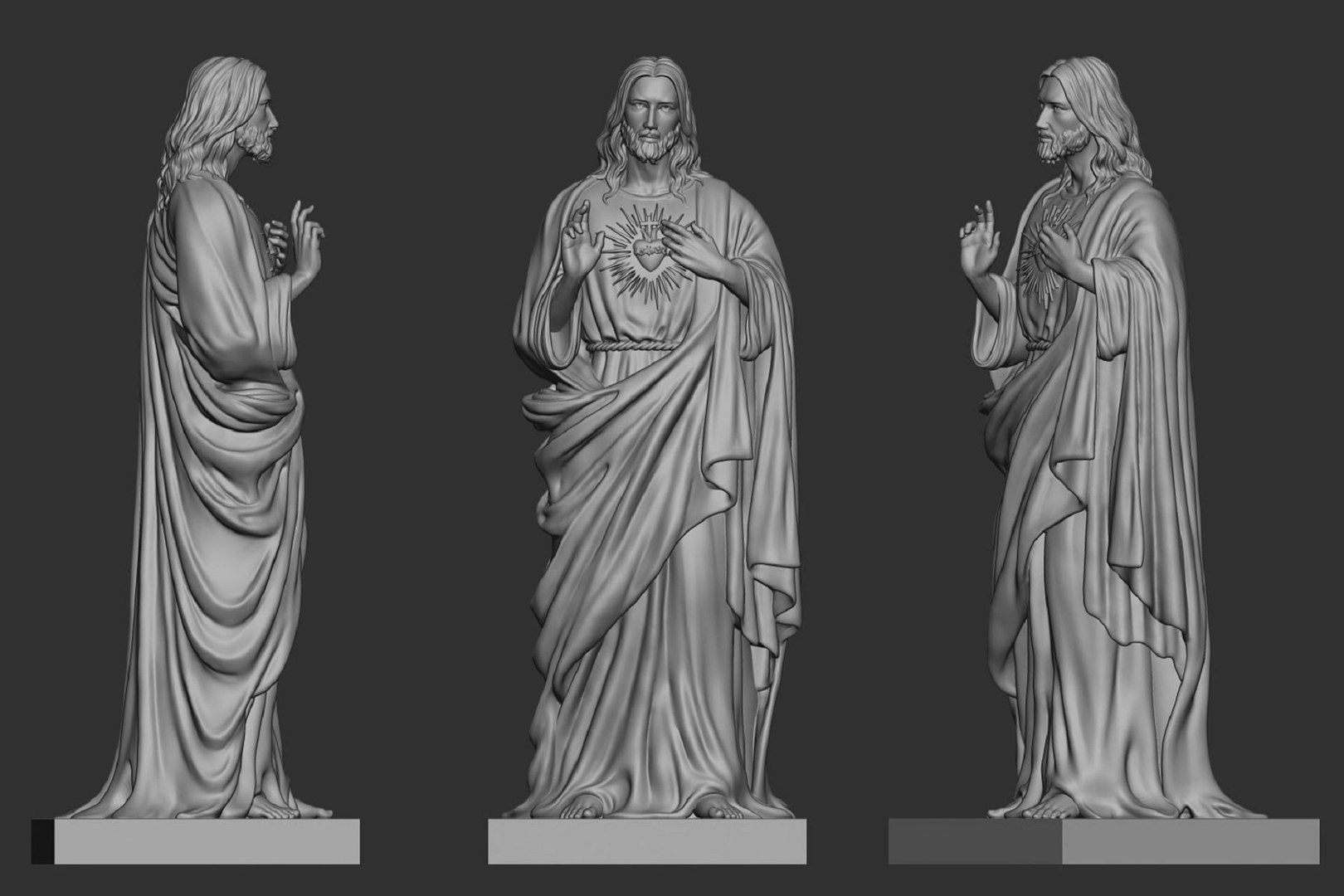 Jesus With Sacred Heart 3d Print Model 3D Model - TurboSquid 1840366