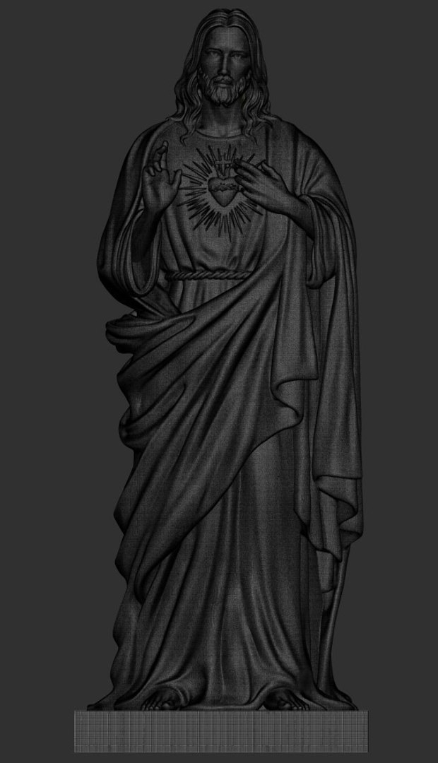Jesus With Sacred Heart 3d Print Model 3D Model - TurboSquid 1840366