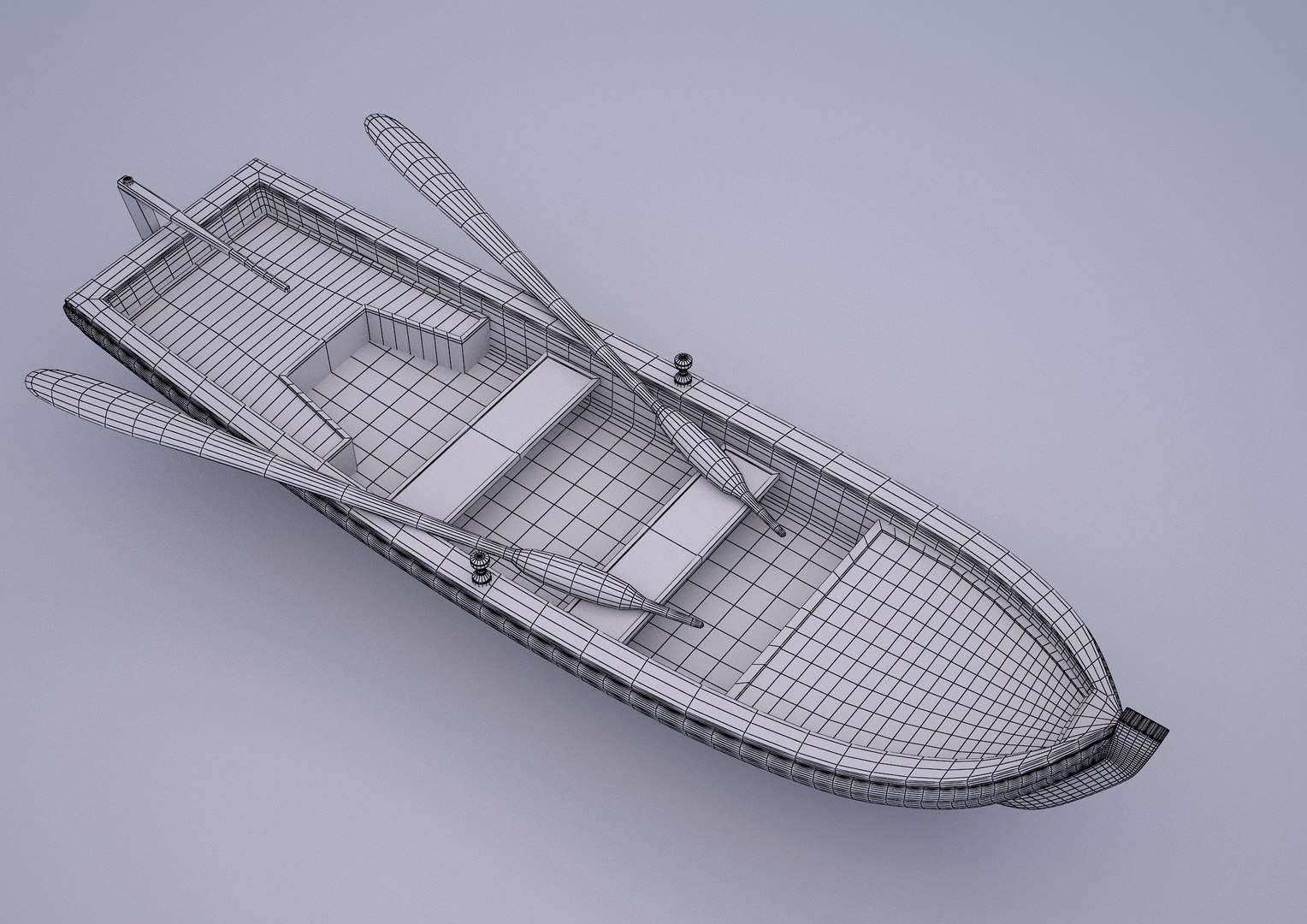 Blue old boat model - TurboSquid 1487674