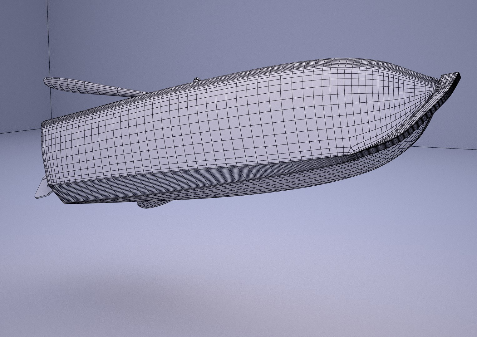 Blue old boat model - TurboSquid 1487674